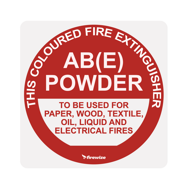 Identification Sign, Dry Powder AB(E) - Firewize